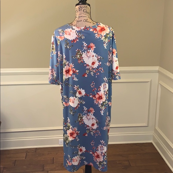 ODDY | Dresses | Oddy Floral Pattern Laceup Short Sleeve Dress Nwt ...